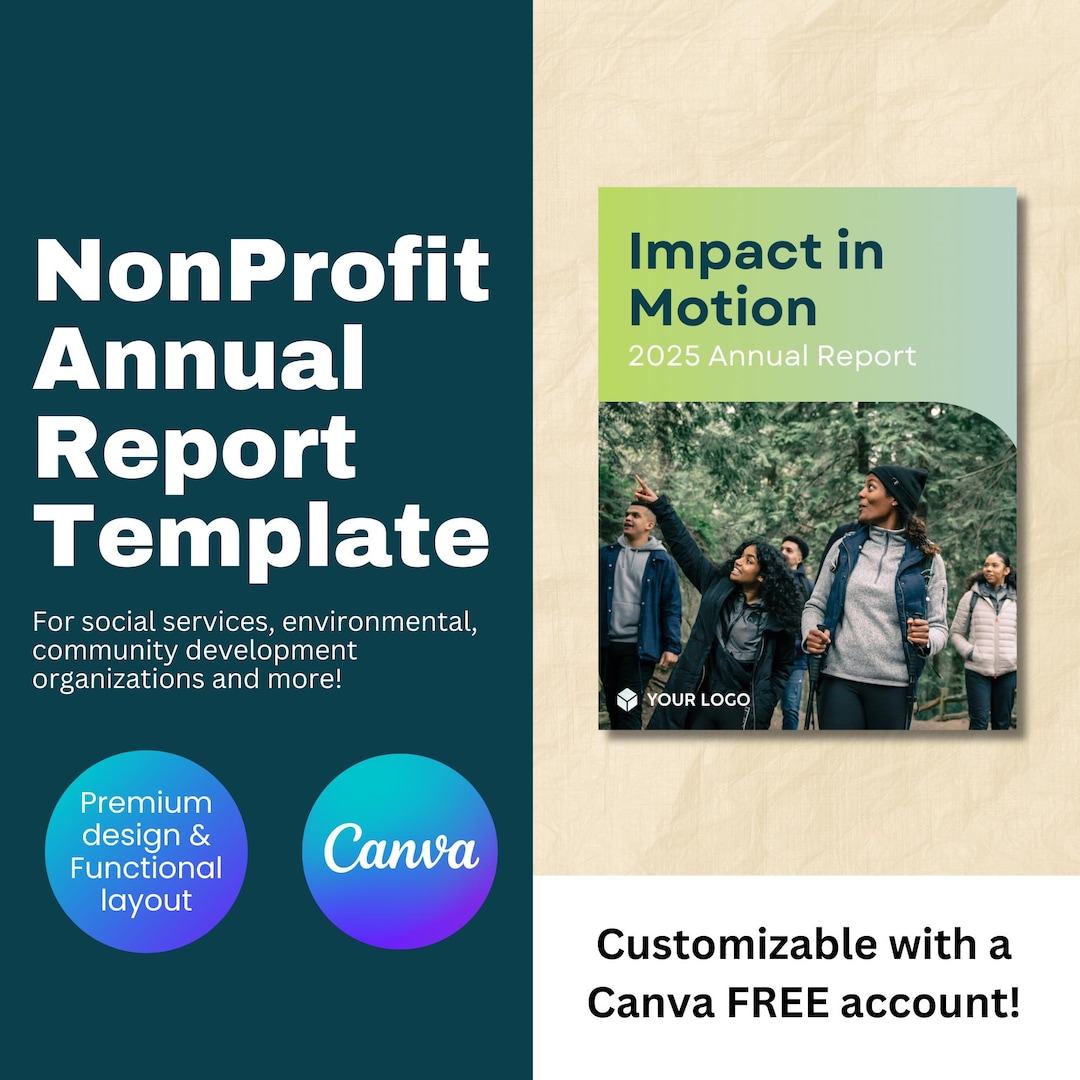 Annual Impact Report Template for Social Welfare & Community Charity ...