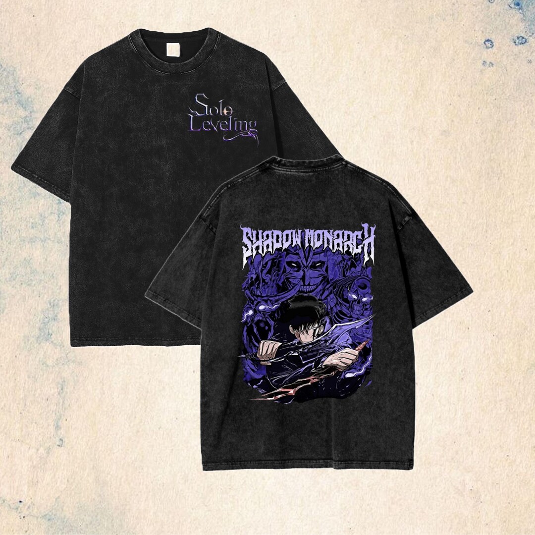 Solo Leveling Oversize Snow Washed T-shirt Solo Leveling Gift for Him ...