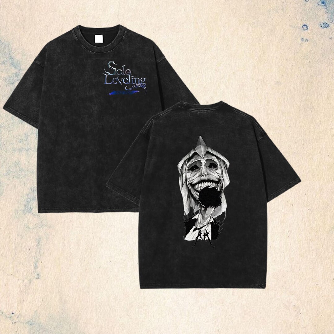 Solo Leveling Anime Oversize Snow Washed T-shirt Solo Leveling Anime ...