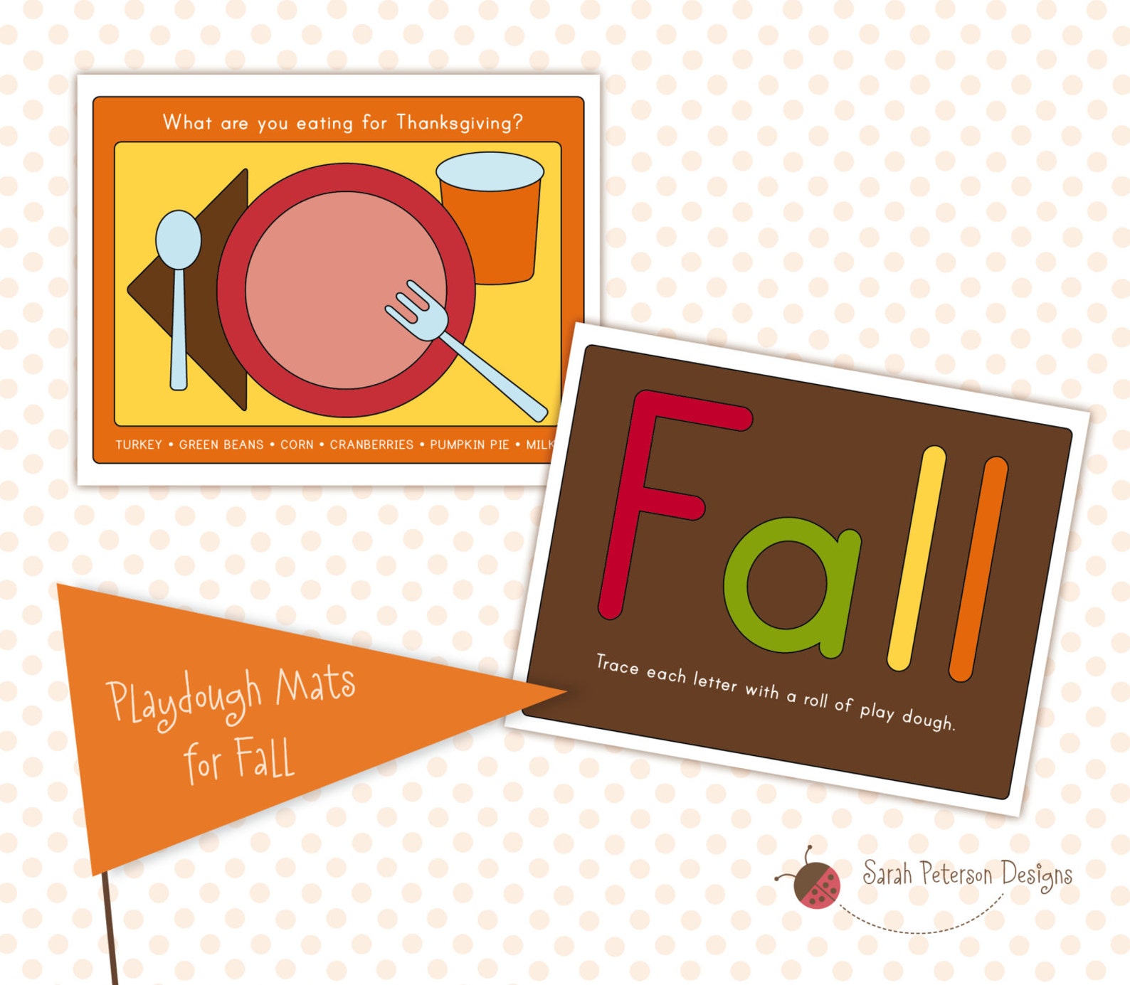 Fall Themed Play Dough Mats - Instant Download Printable - Etsy