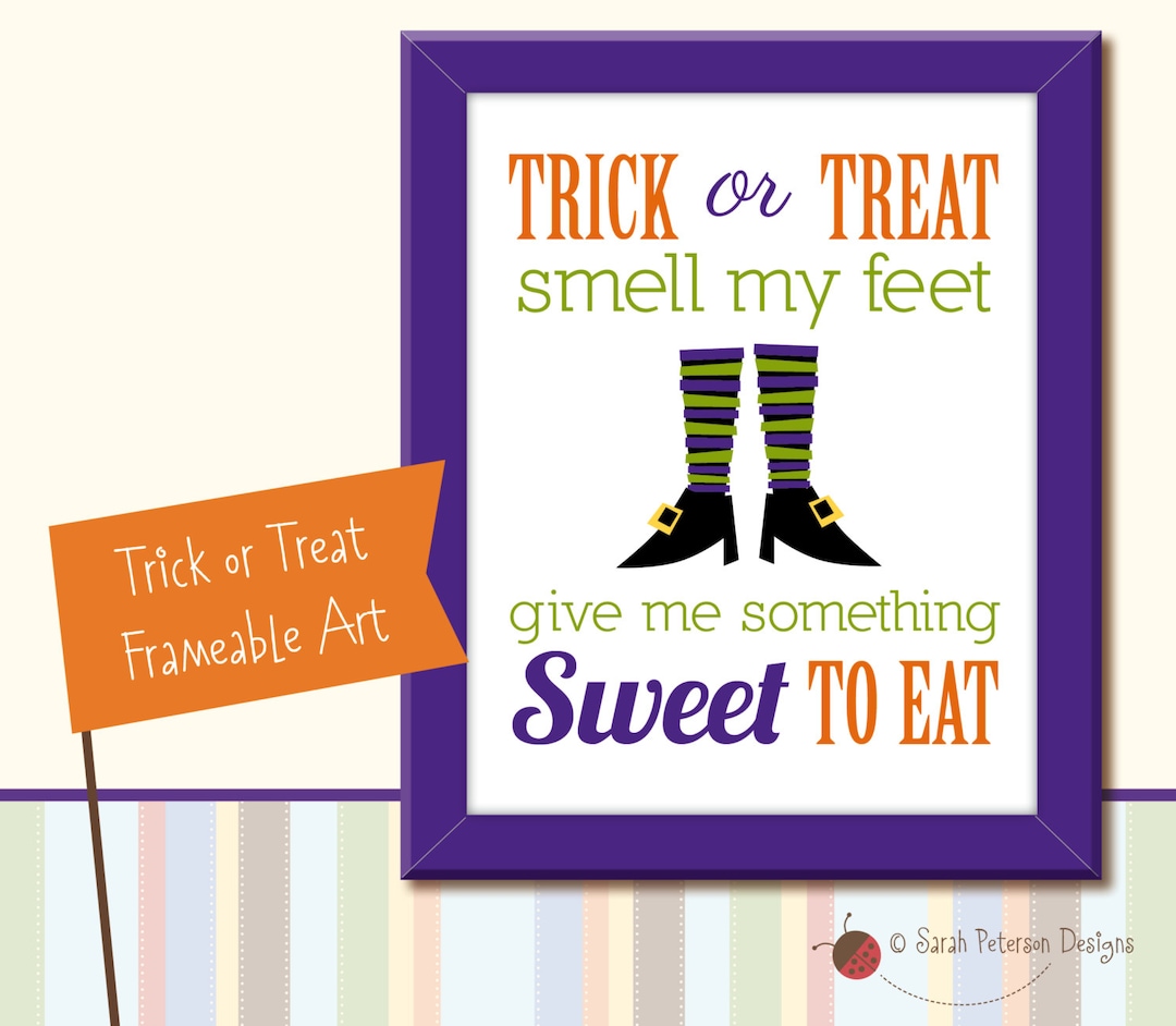 Trick or Treat Halloween Word Art Instant Download Printable for 8 X 10 ...