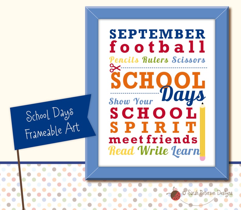 School Days Word Art Instant Download Printable for - Etsy
