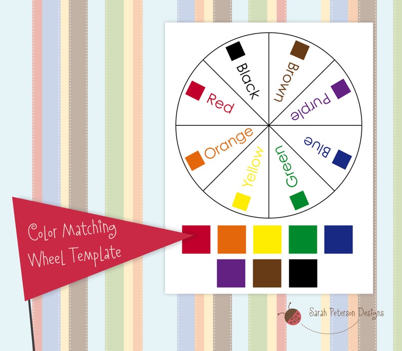 Color Matching Wheel Activity Instant Download Printable - Etsy
