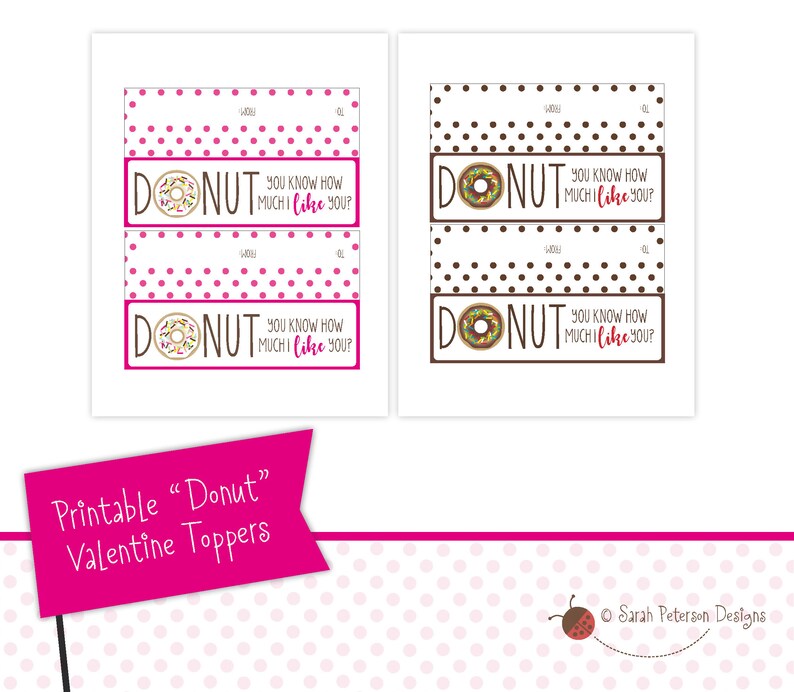 PRINTABLE - "donut You Know How Much I Like You?" - DIY Donut Valentine ...