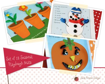 Summer Themed Play Dough Mats Instant Download Printable | Etsy