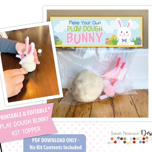 Instant Download PRINTABLE Play Dough Turkey Kit Bag Toppers - Etsy