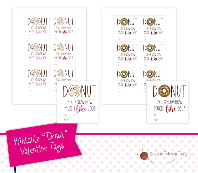 PRINTABLE donut You Know How Much I Like You - Etsy