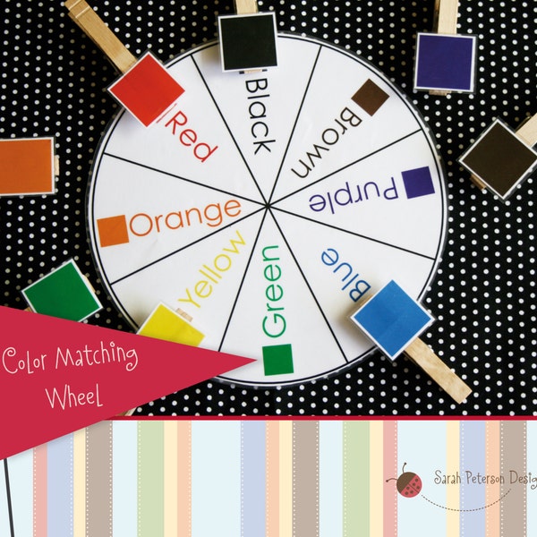 Matching Wheel Activity - Etsy