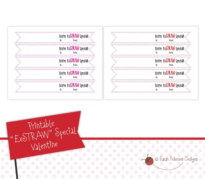 PRINTABLE You're Exstraw Special DIY Straw and Juice - Etsy