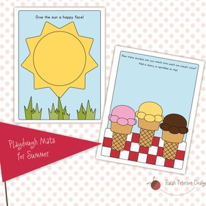 Summer Themed Play Dough Mats - Instant Download Printable - Etsy