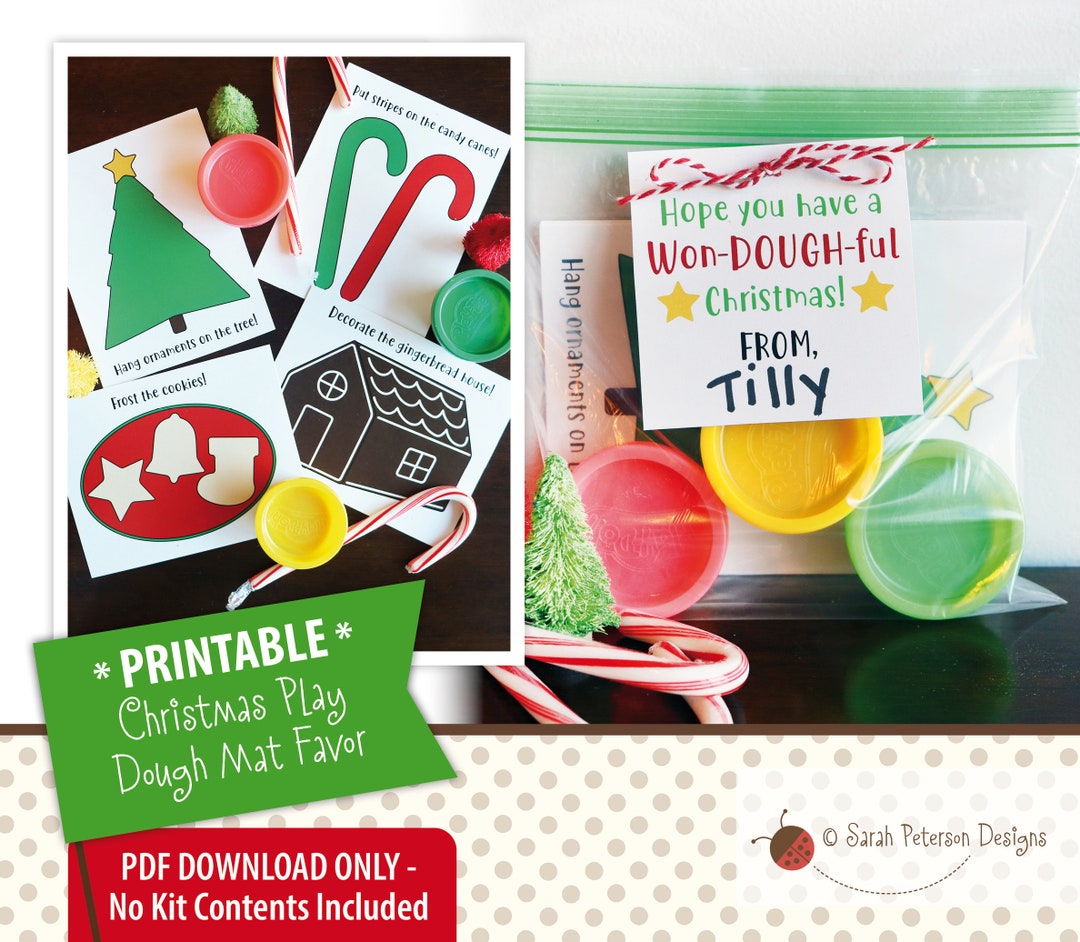 Instant Download PRINTABLE - EDITABLE - Mini Christmas Play Dough Mats ...