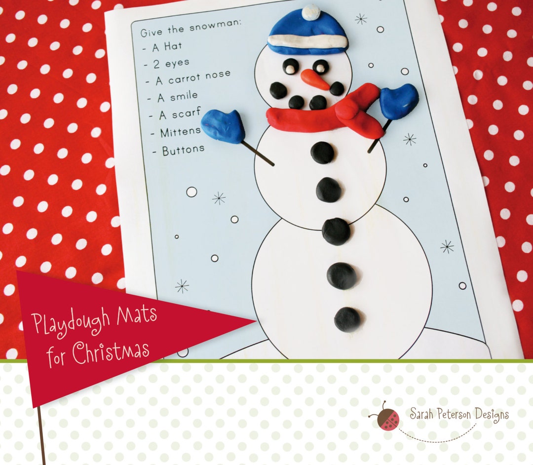 Instant Download Printable - Christmas/winter Themed Play Dough Mats - Etsy