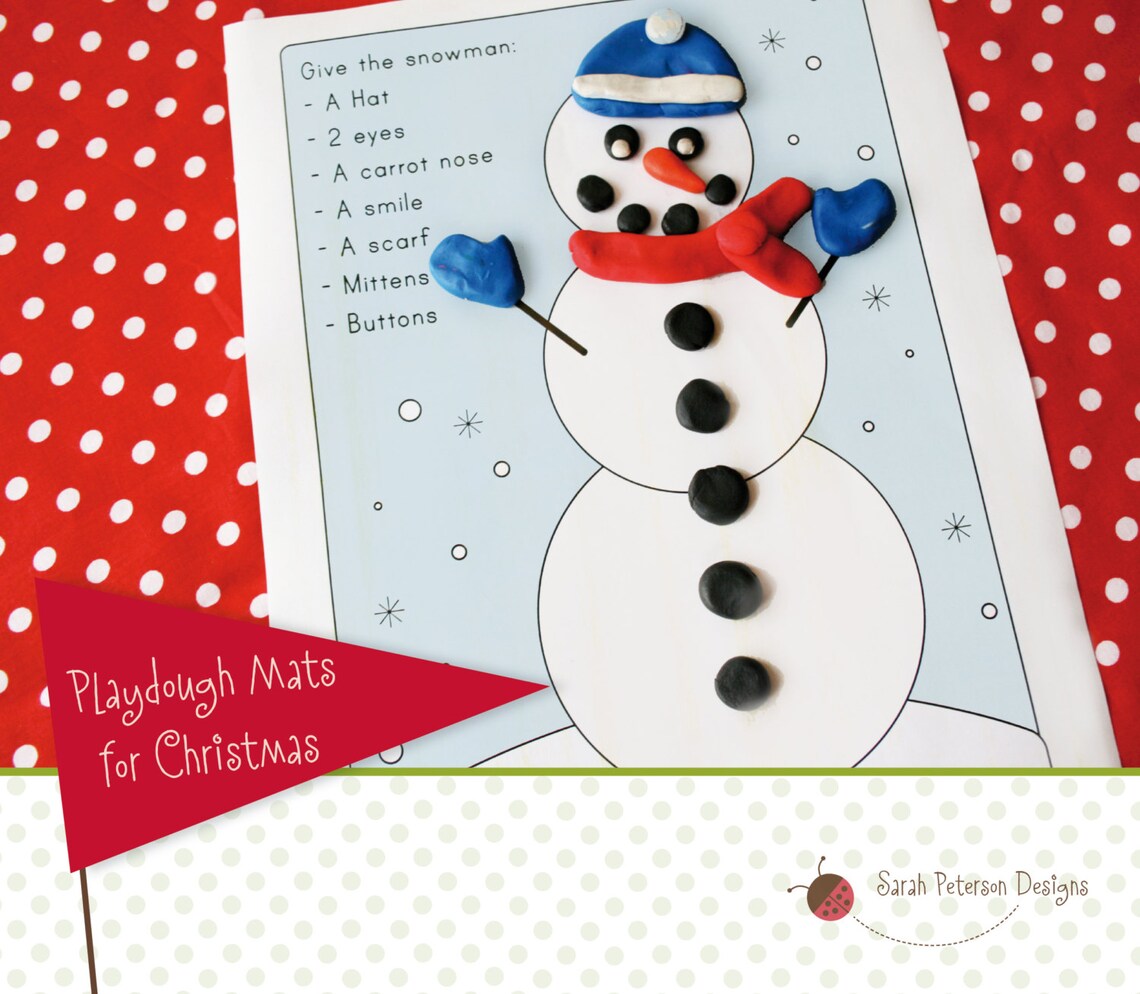 Instant Download Printable - Christmas/winter Themed Play Dough Mats - Etsy