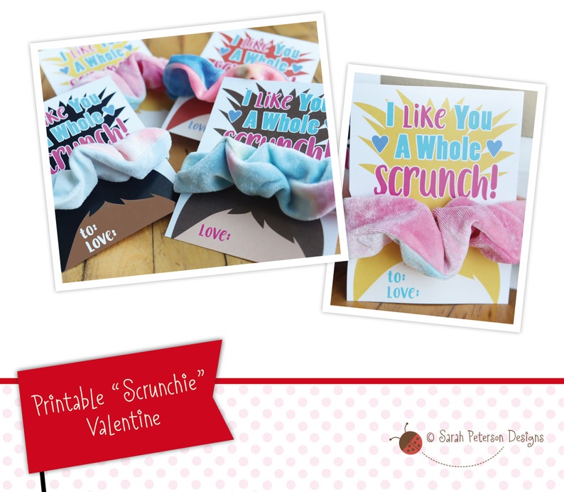 PRINTABLE I Like You a Whole SCRUNCH DIY Scrunchie - Etsy