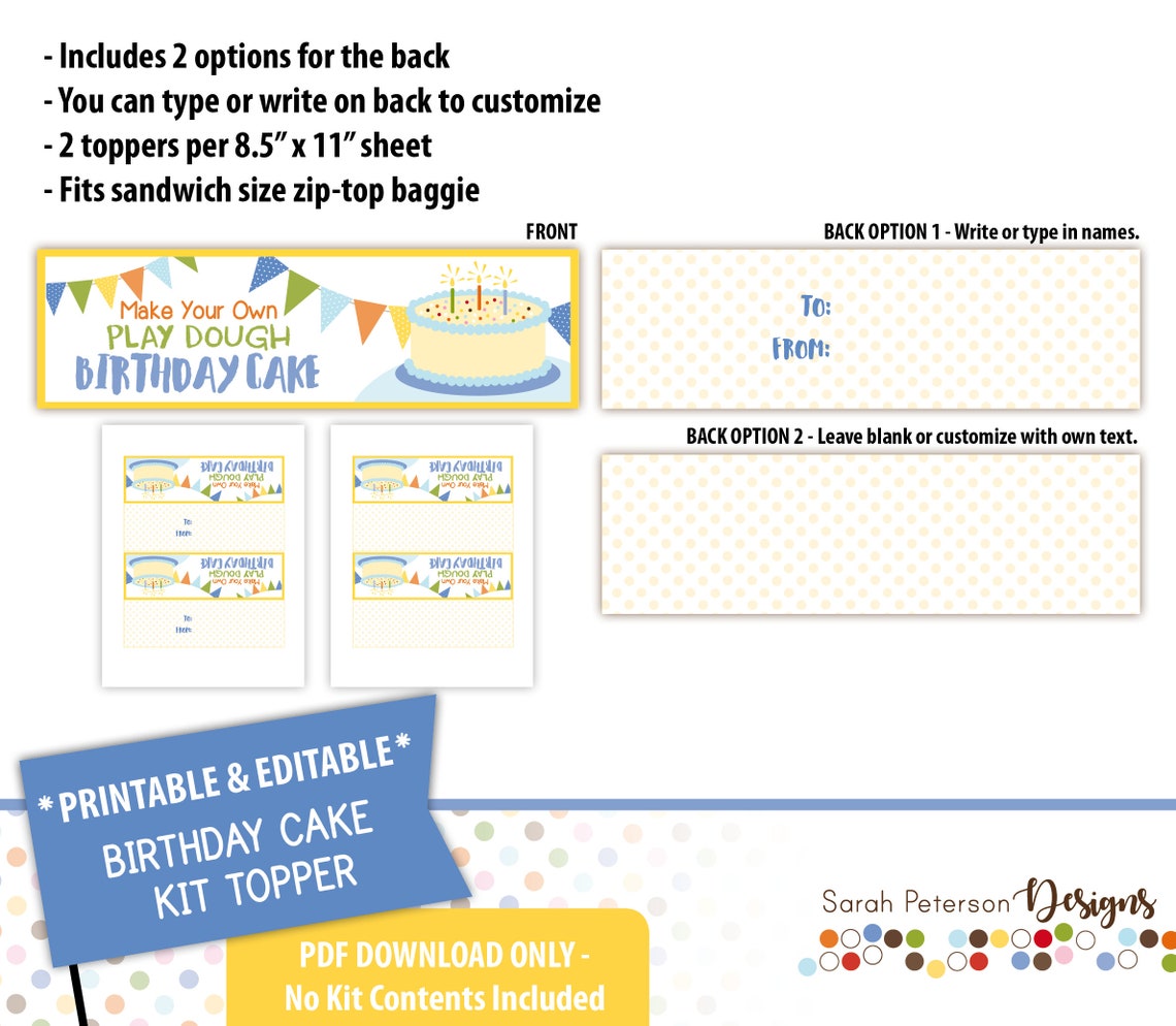 Instant Download PRINTABLE EDITABLE Make Your Own | Etsy