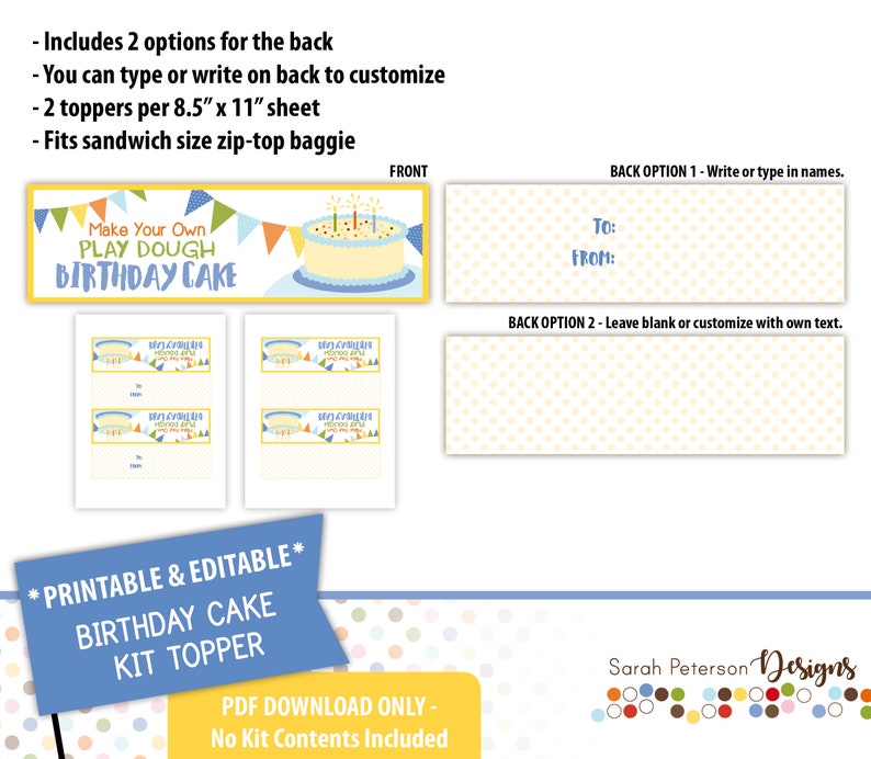 Instant Download PRINTABLE EDITABLE Make Your Own | Etsy