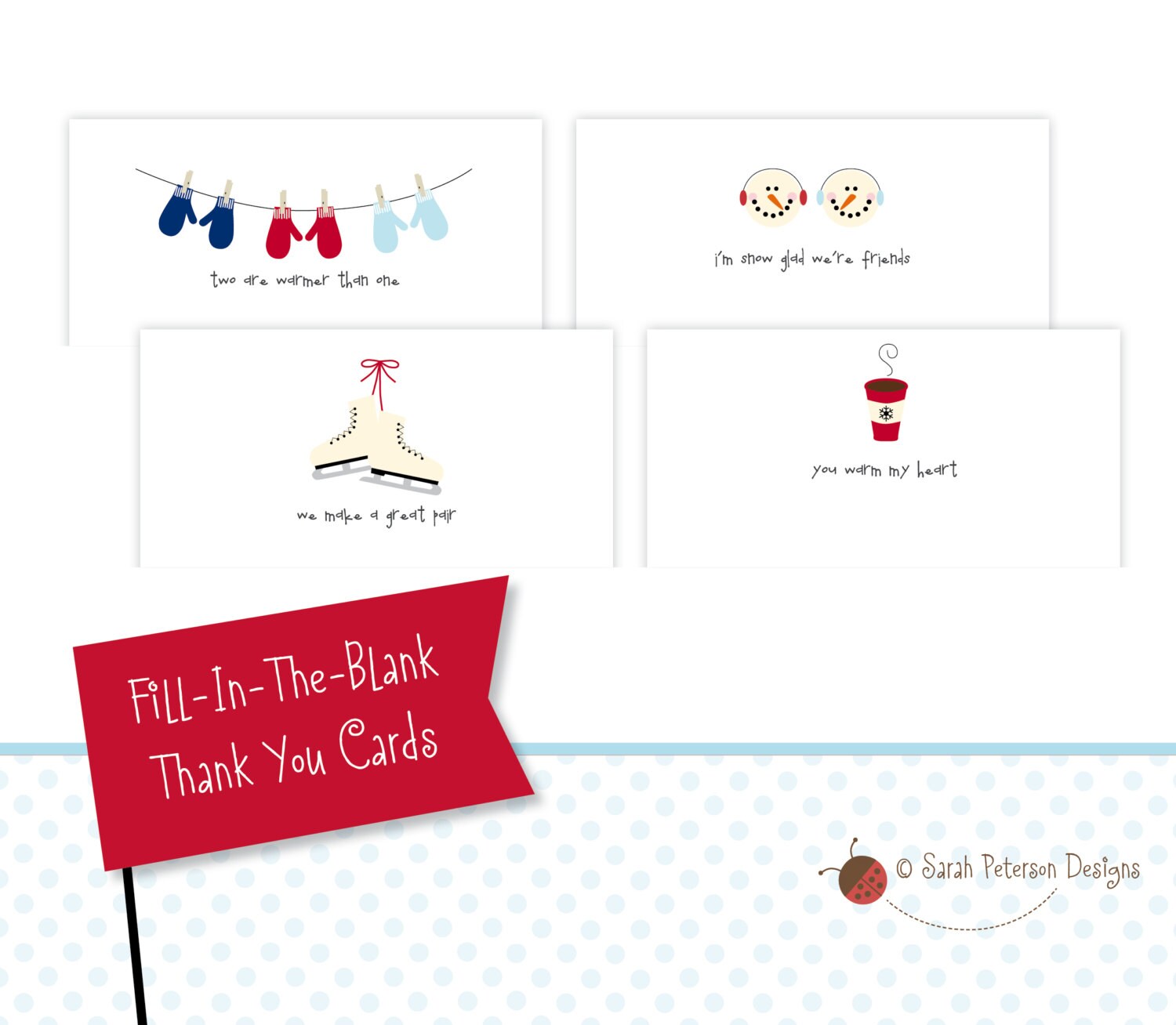 Instant Download Printable - Winter Notecards - Etsy