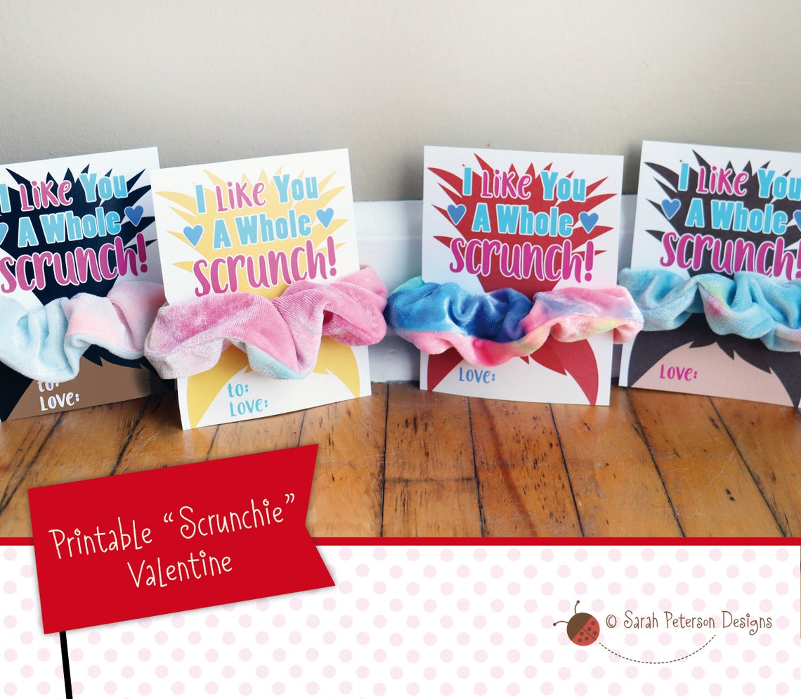 PRINTABLE I Like You a Whole SCRUNCH DIY Scrunchie | Etsy