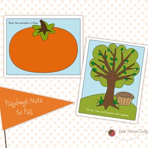 Fall Themed Play Dough Mats - Instant Download Printable - Etsy