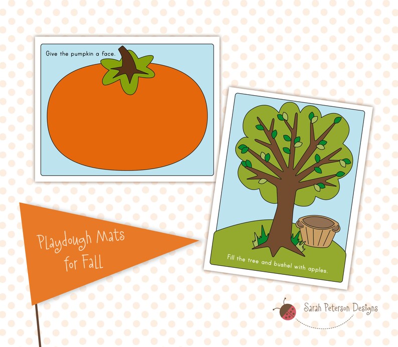 Fall Themed Play Dough Mats Instant Download Printable | Etsy