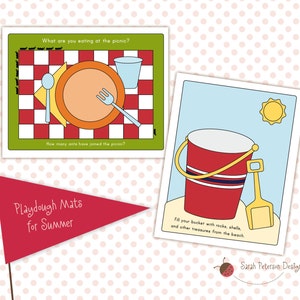 Summer Themed Play Dough Mats - Instant Download Printable - Etsy