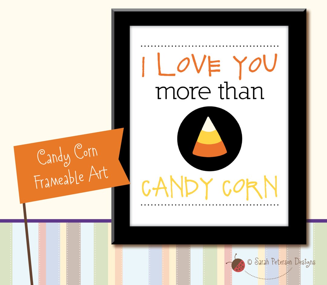 Candy Corn Halloween Word Art Instant Download Printable for 8 X 10 ...