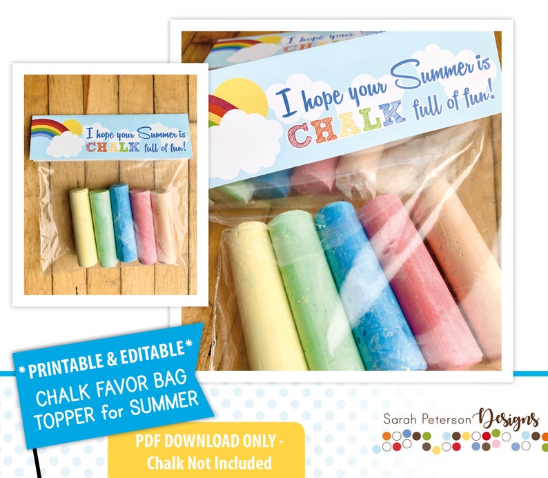 Instant Download PRINTABLE EDITABLE DIY chalk | Etsy