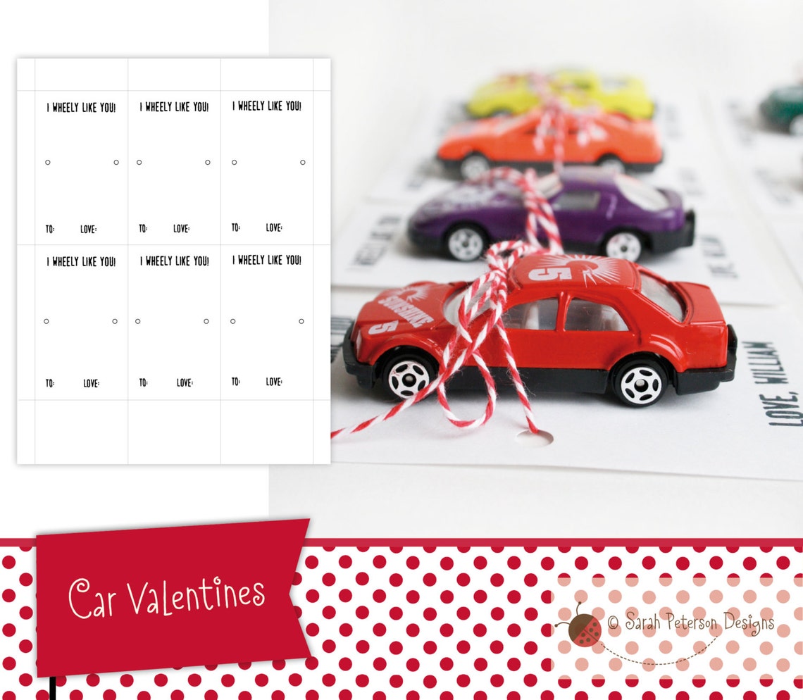PRINTABLE I wheely Like You Matchbox Car Valentine Instant Download - Etsy