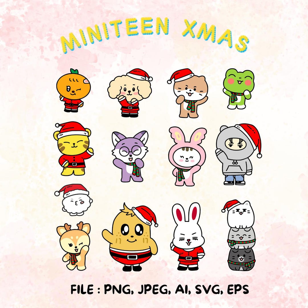 Seventeen Miniteen Christmas Full Body 13 Character 1 Set - Etsy
