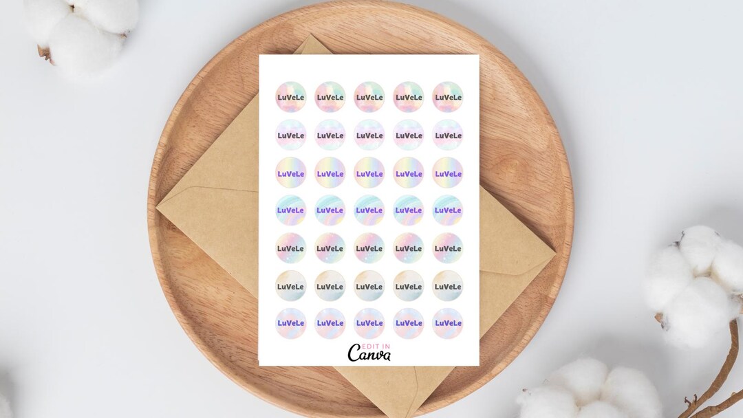 Envelope Seal Stiker Labels for Envelope Name Tag Name Labels 35 Pcs A4 ...