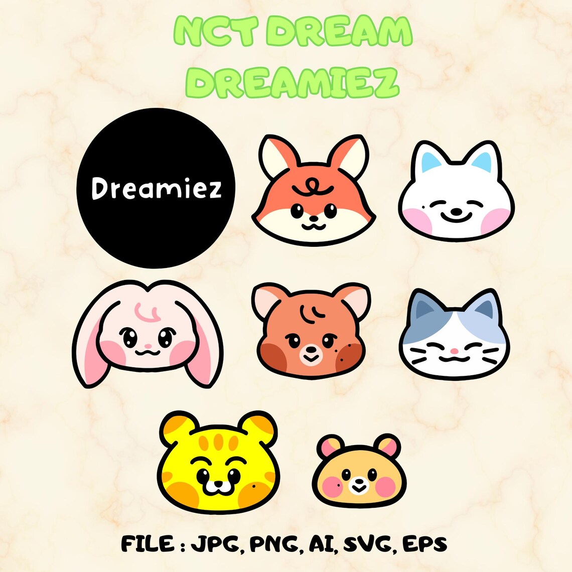 NCT Dream Dreamiez Head 7 Character 1 Set - Etsy