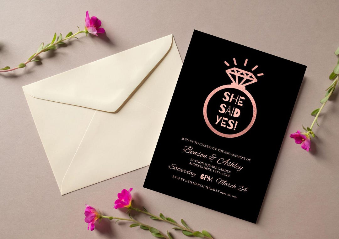 Editable Engagement Party Invitation Template (digital Download) - Etsy