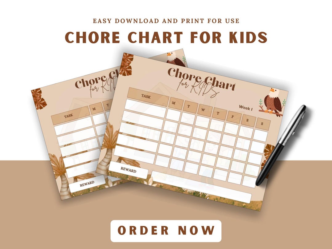 Empower Your Kids With Our Printable Chore Chart for Kids | Fun Daily ...