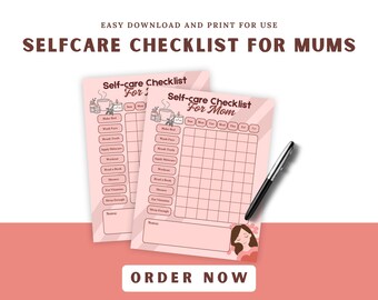 Self-care Checklist (printable) - Etsy