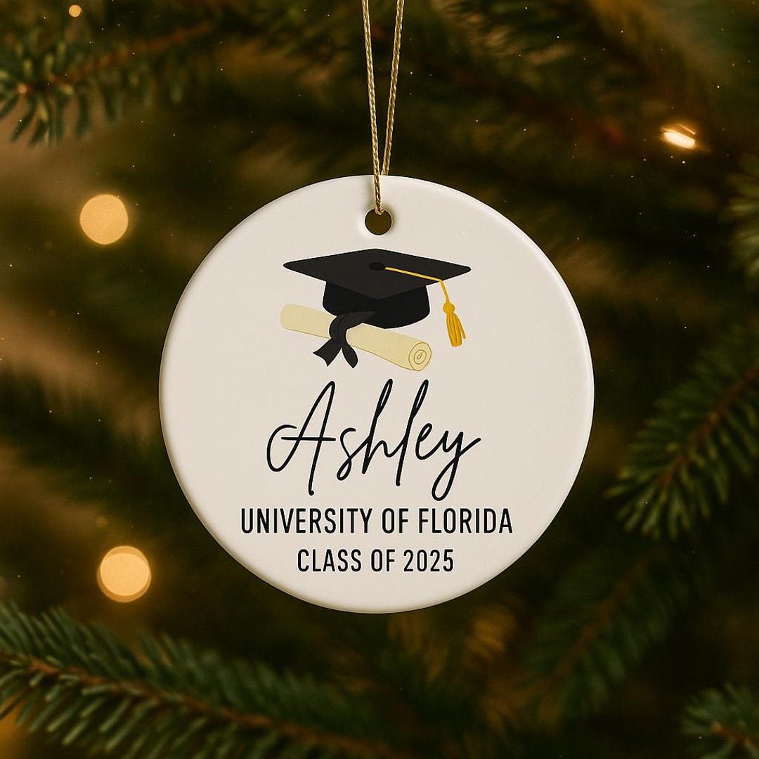Graduation Ornament 2025 | College Graduation Gift | Personalized ...