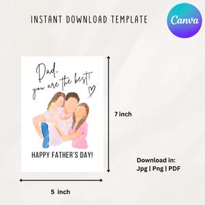 Father’s Day Card, Personalized Gift for Dad, Best Dad Ever, Fathers ...