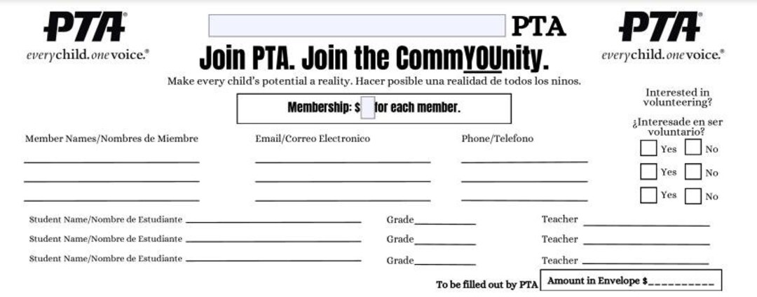 Editable School/program PTA Membership Due Envelope Template - Etsy