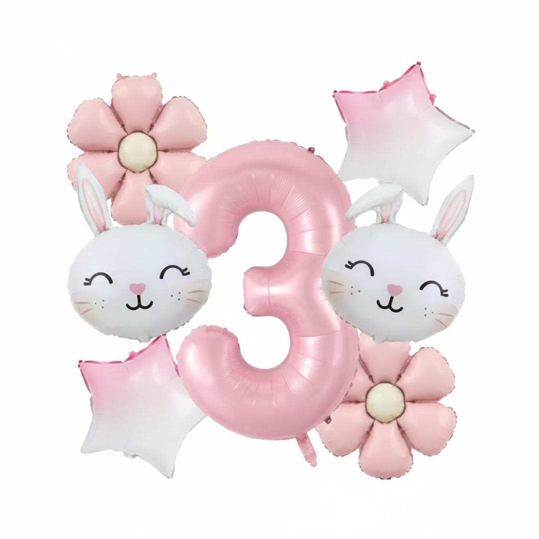 Pink Rabbit Balloon Set, Girl's 1st Birthday, Baby Shower Decor - Etsy