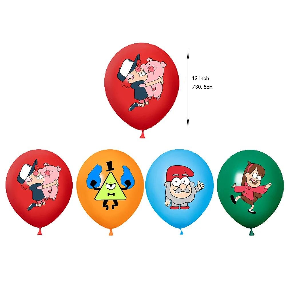 Gravity Falls Birthday Party Decorations: Balloon Banner, Cake Topper ...