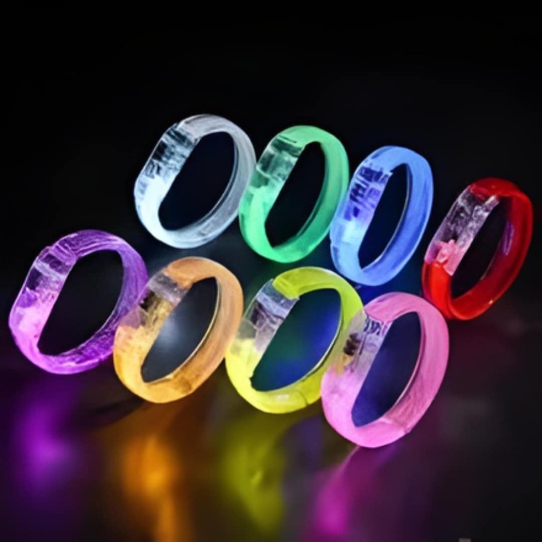 Bulk Mixed Color LED Glow Wristbands | Neon Light-up Bracelets | Night ...