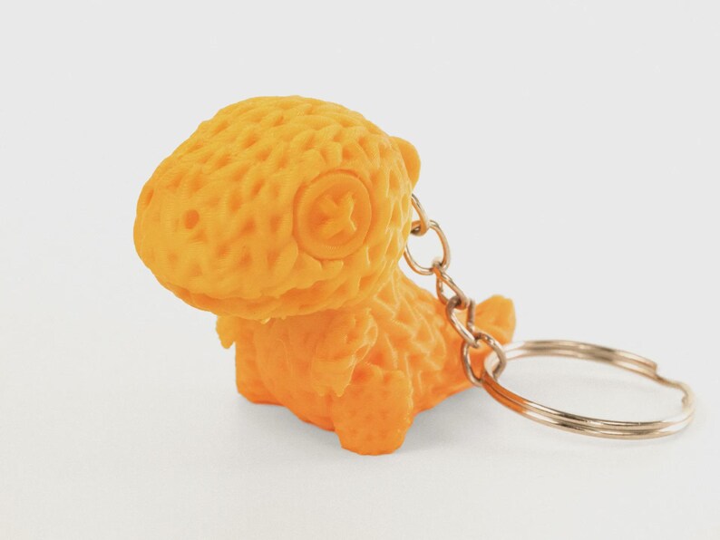Mini T Rex Keychain 3d Printed Articulated Dinosaur With Knitted Texture Cute Fidget Toy For