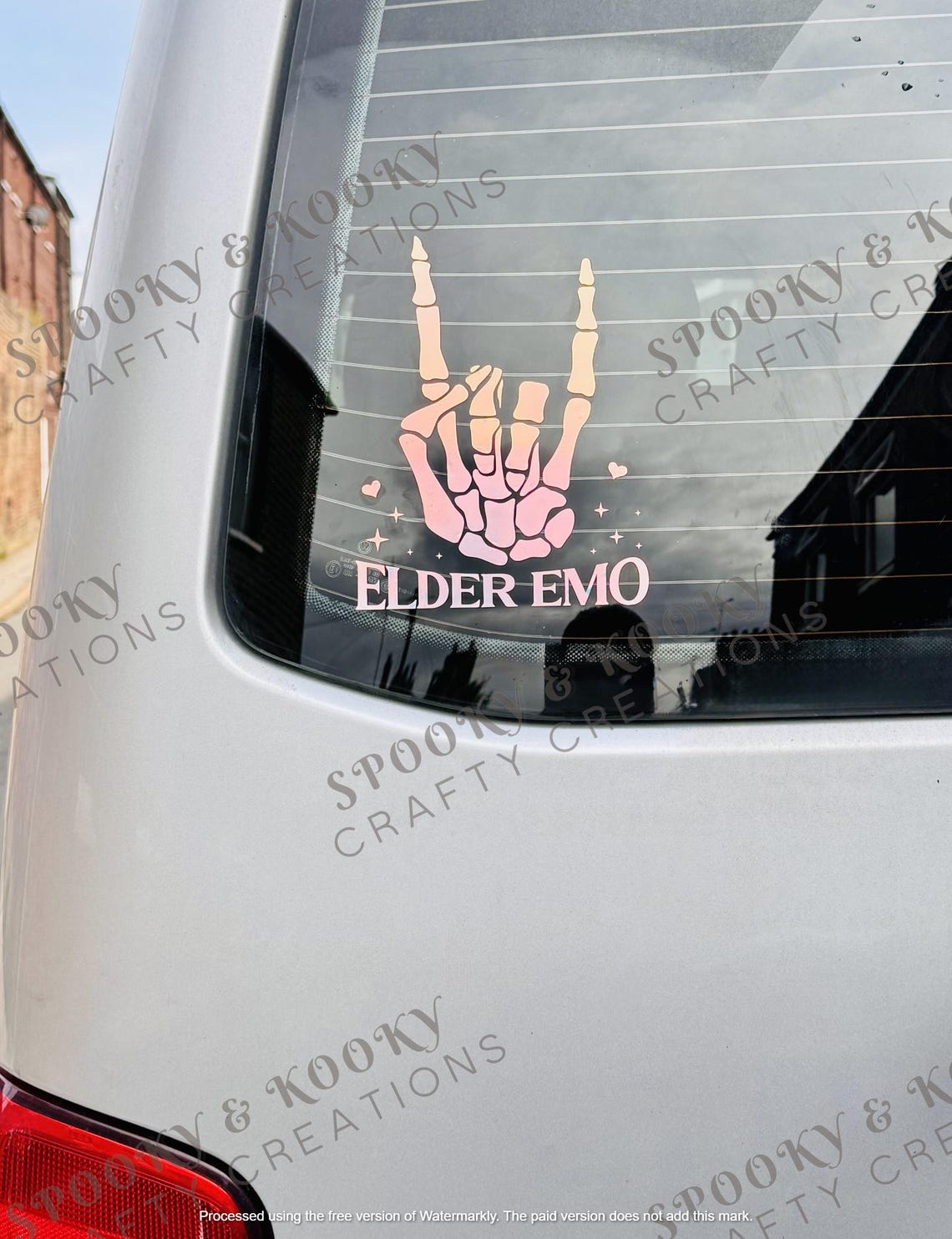 Elder Emo|metal Lover|skellington|custom Car Window Bumper|vinyl Decal ...