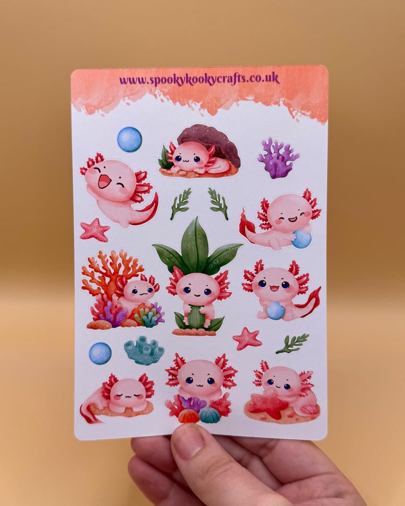 Axolotl Adventures Sticker Sheet - Etsy