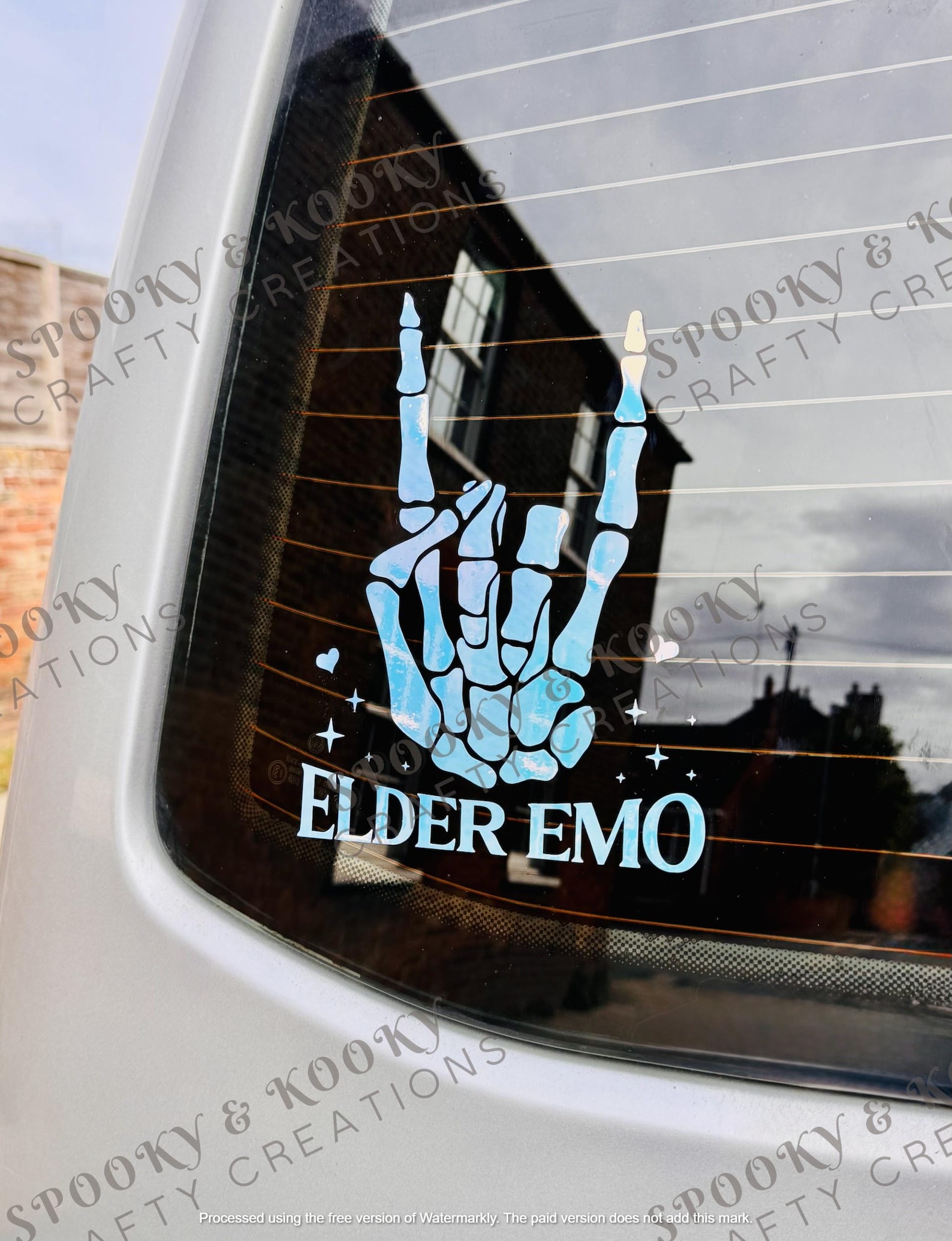 Elder Emo Skellington Hand Vinyl Decal | Metal Lover Gift - Etsy