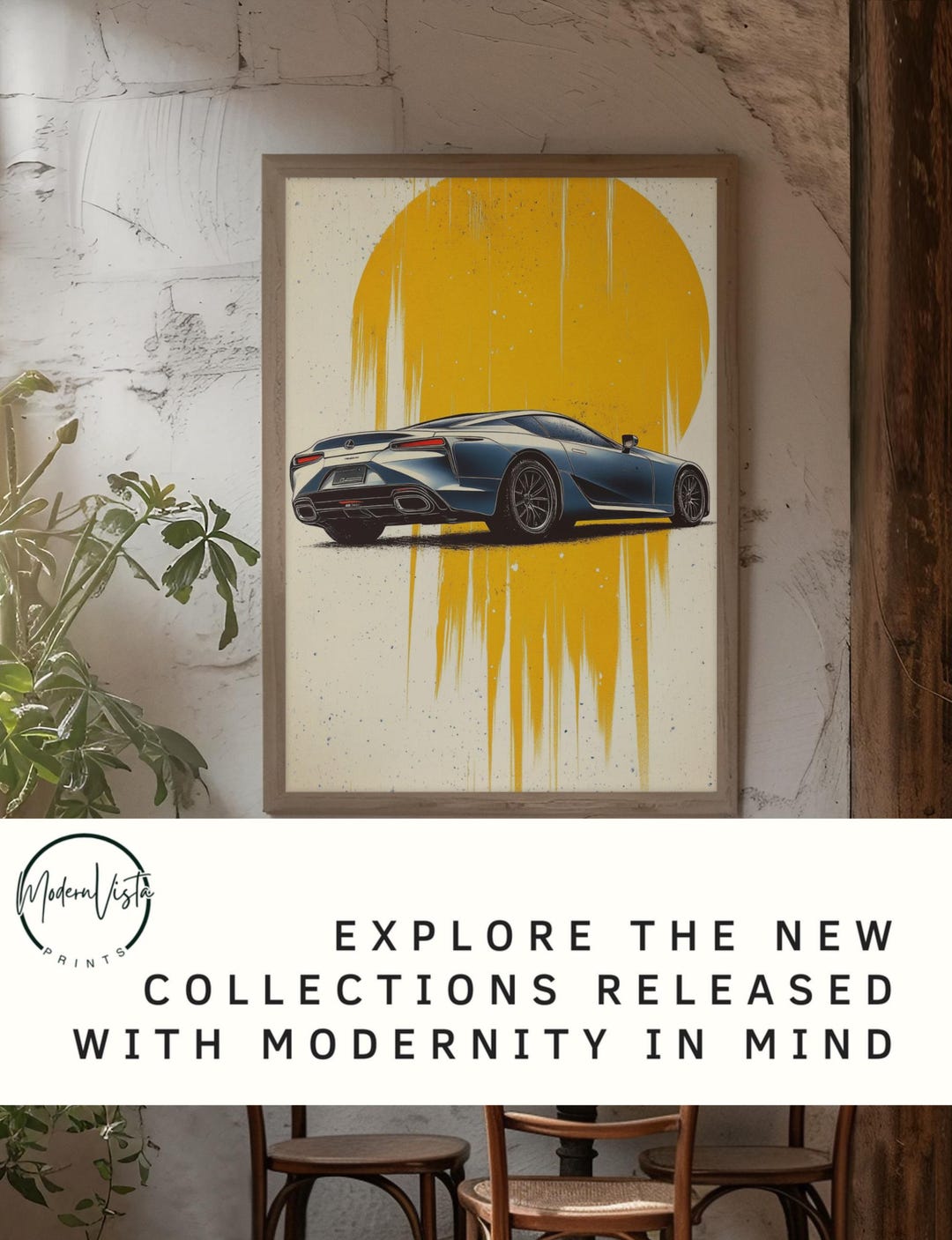 Lexus LC 500 | Car Poster | Retro Wall Art | Man Cave Decor ...