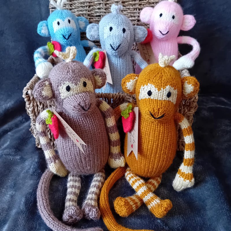 Monkey Hand Knit - Etsy UK