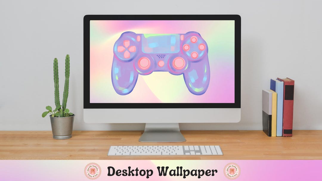 Holographic Controller Desktop Wallpaper, Laptop, Gaming, Cute, Windows ...