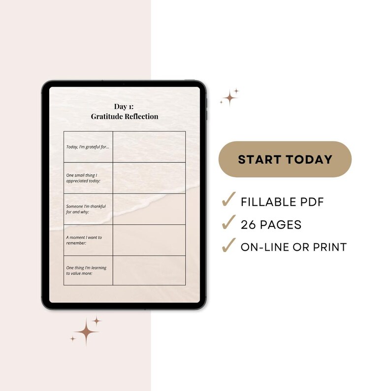 21-day Gratitude Journal: Daily Reflection & Self-care (printable PDF ...