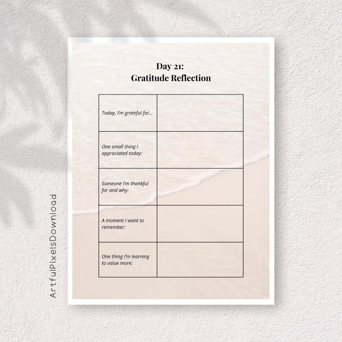 21-day Gratitude Journal: Daily Reflection & Self-care (printable PDF ...