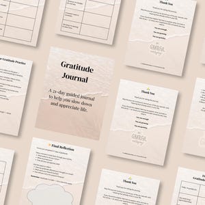 21-day Gratitude Journal: Daily Reflection & Self-care (printable PDF ...